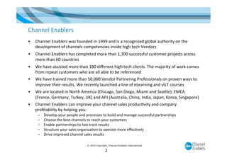 Channel Enablers | PDF
