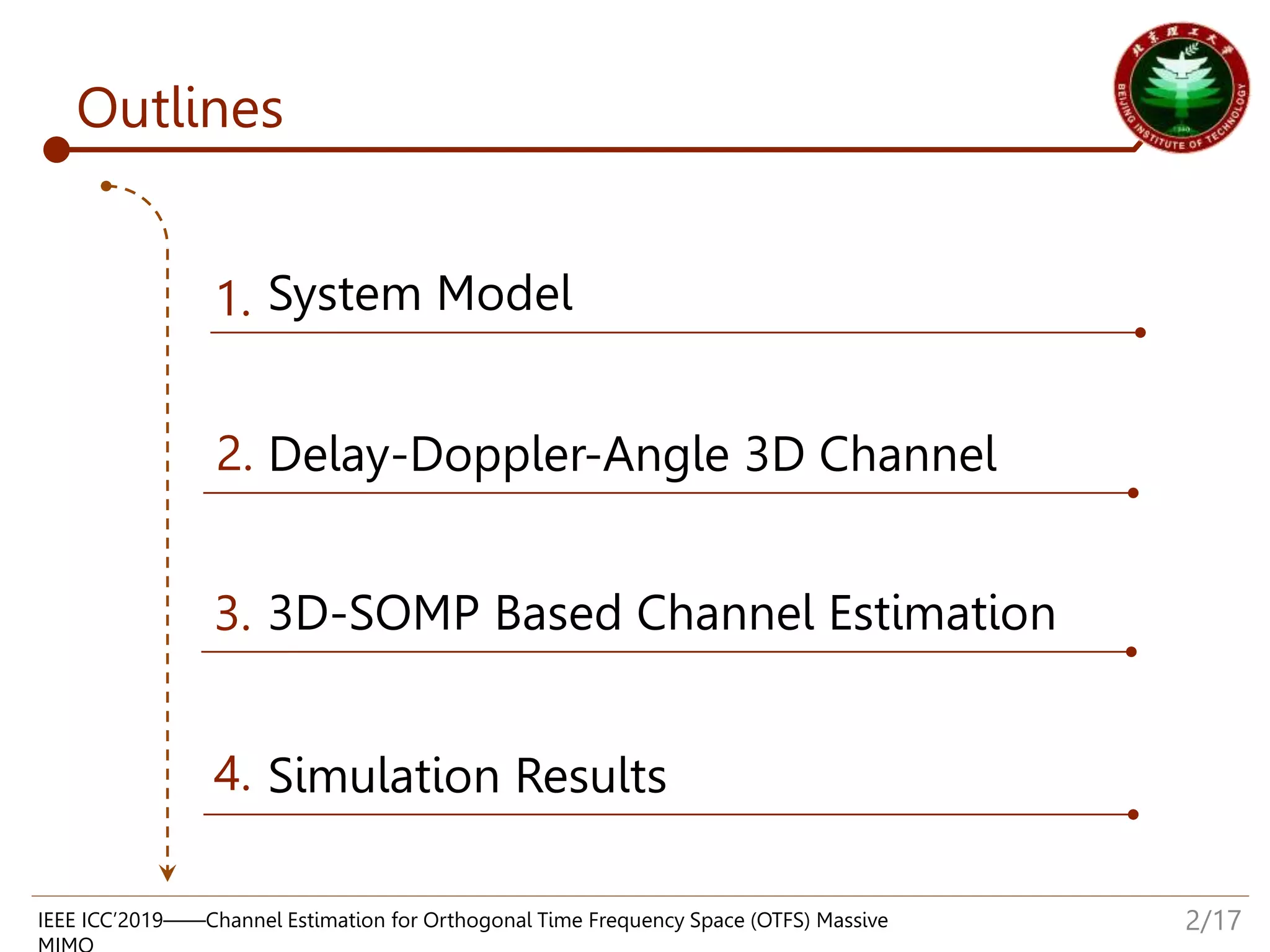 Channel estimation for orthogonal time frequency space (OTFS) massive MIMO.pptx