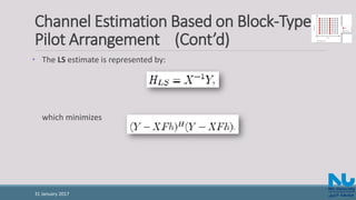 Channel Estimation Techniques Based on Pilot Arrangement in OFDM Systems | PDF