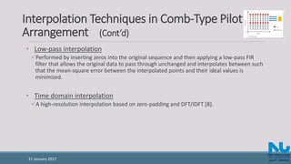 Channel Estimation Techniques Based on Pilot Arrangement in OFDM ...