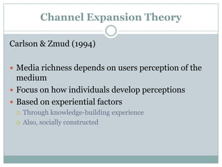 Channel Expansion Theory | PPTX