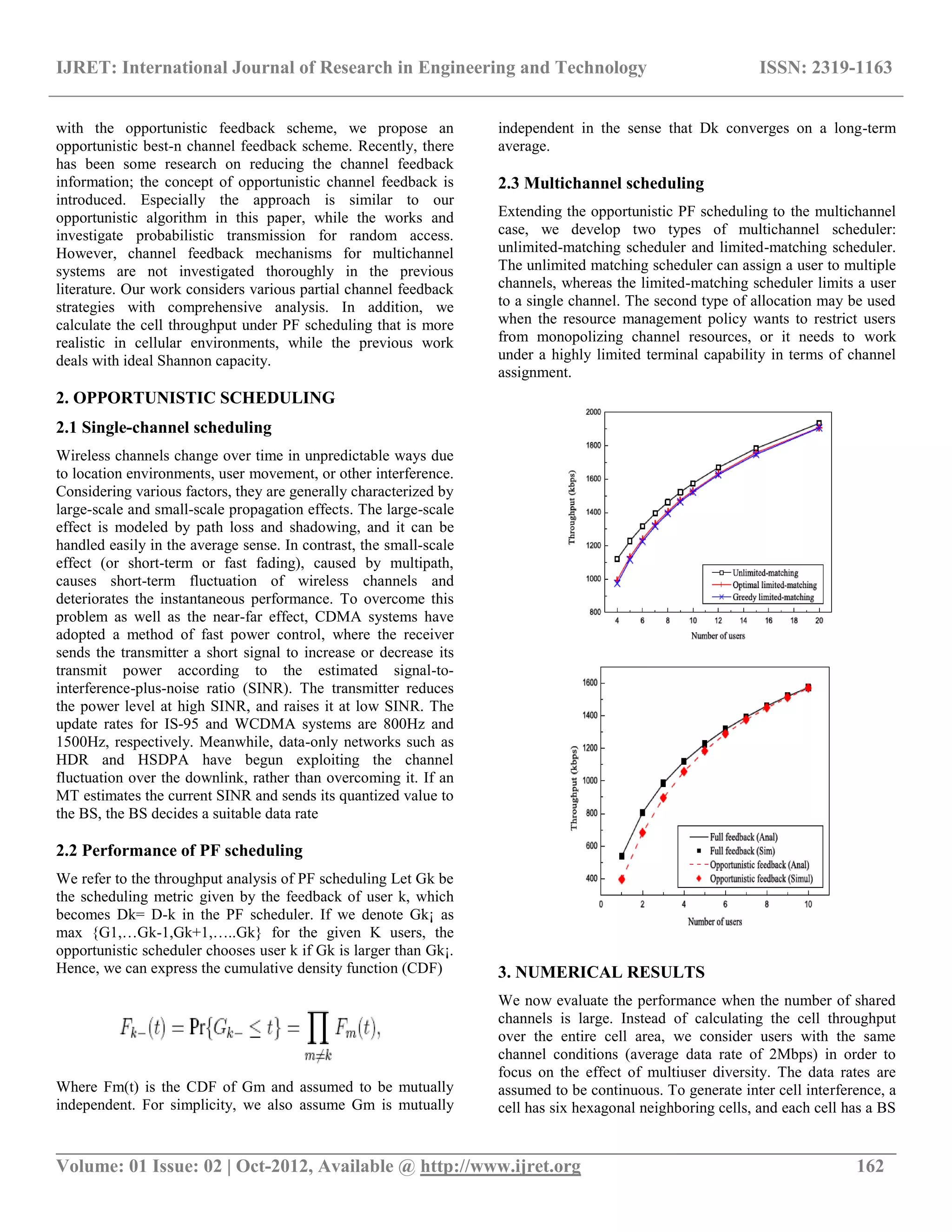Channel feedback scheduling for wireless communications | PDF | Computer Networking | Computing