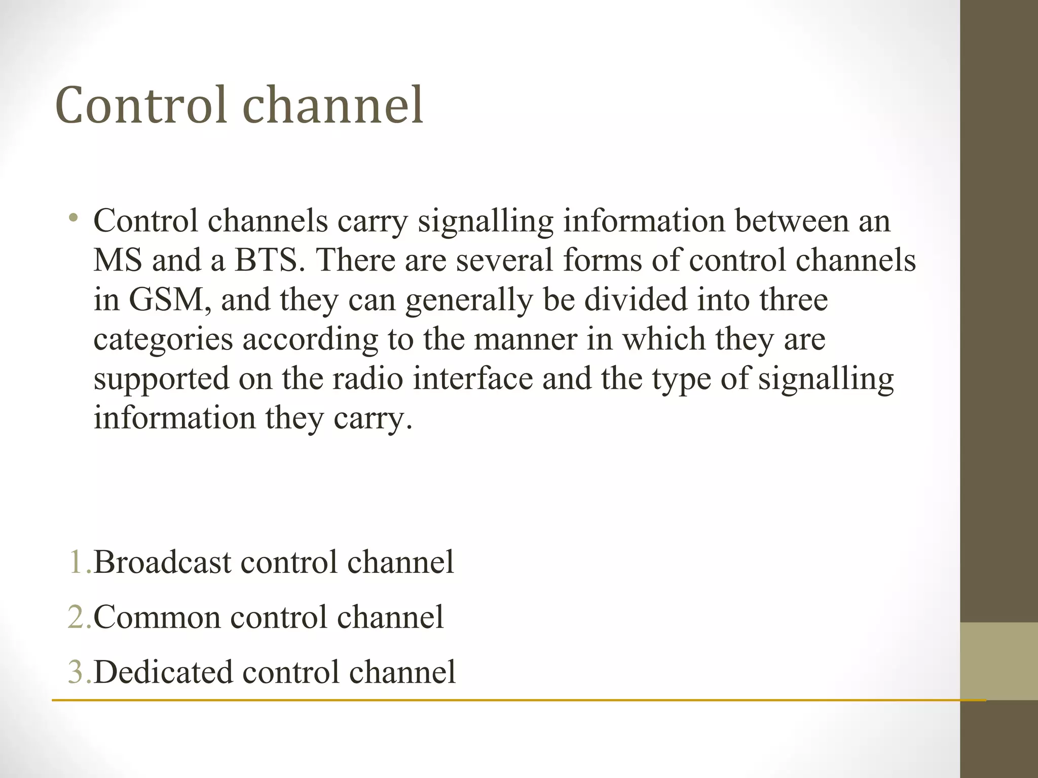 GSM channels | PPT