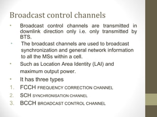 GSM channels | PPT