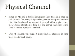 GSM channels | PPT