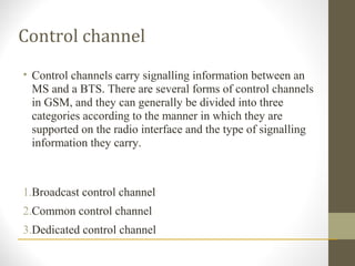 GSM channels | PPT