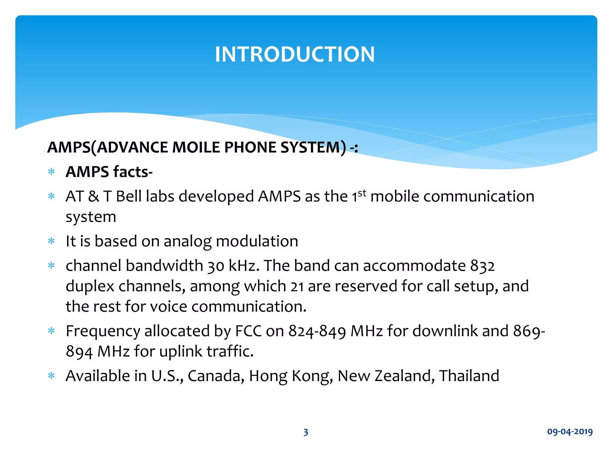 Channelization scheme in AMPS & GSM | PPTX