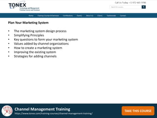 Channel Management Training | PPTX
