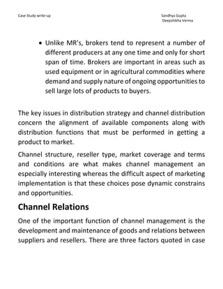 Channel management writeup pdf | PDF