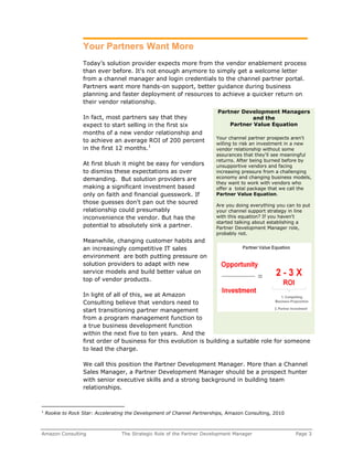 The Strategic Role of the Partner Development Manager | PDF