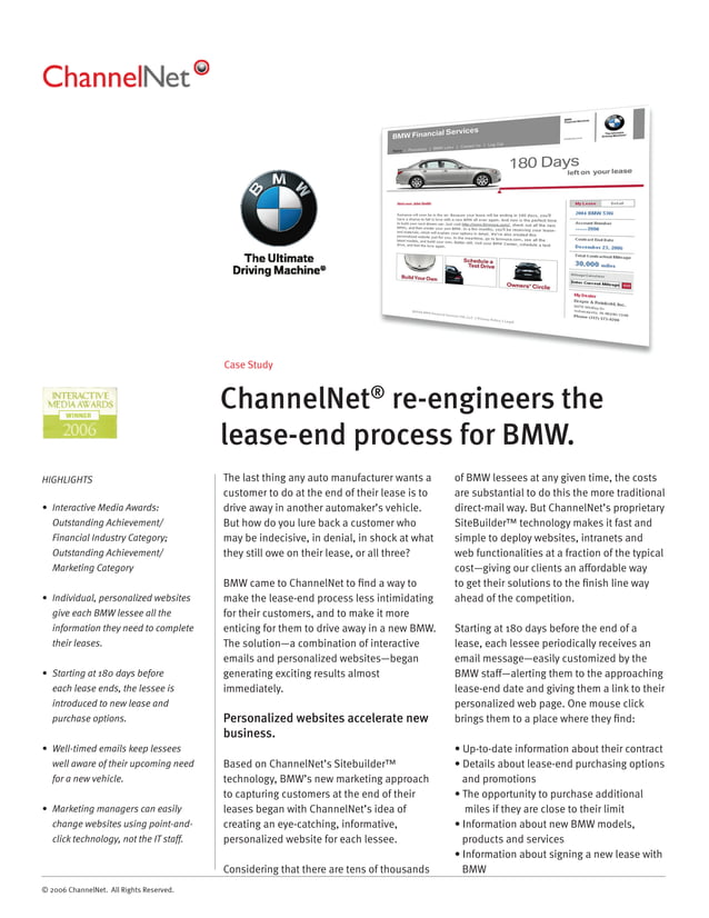 ChannelNet BMW Case Study | PDF | Business | Business and Finance
