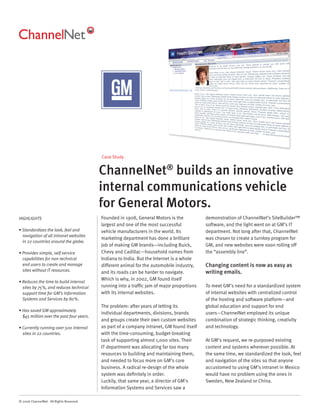 ChannelNet GM Case Study | PDF
