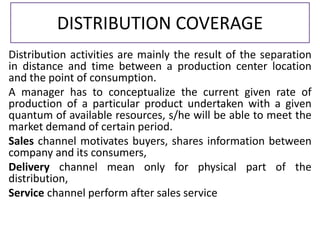 Channel of Distribution Management Unit 1 | PPTX