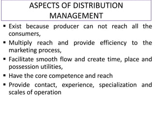 Channel of Distribution Management Unit 1 | PPTX