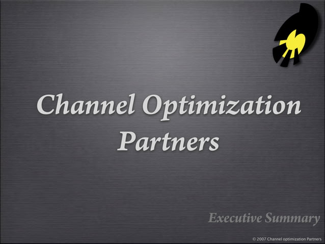 Channel Optimization Partners | PPT