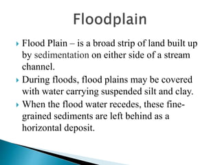 Channel Patterns & Floodplain Formation in environmental geology | PPTX