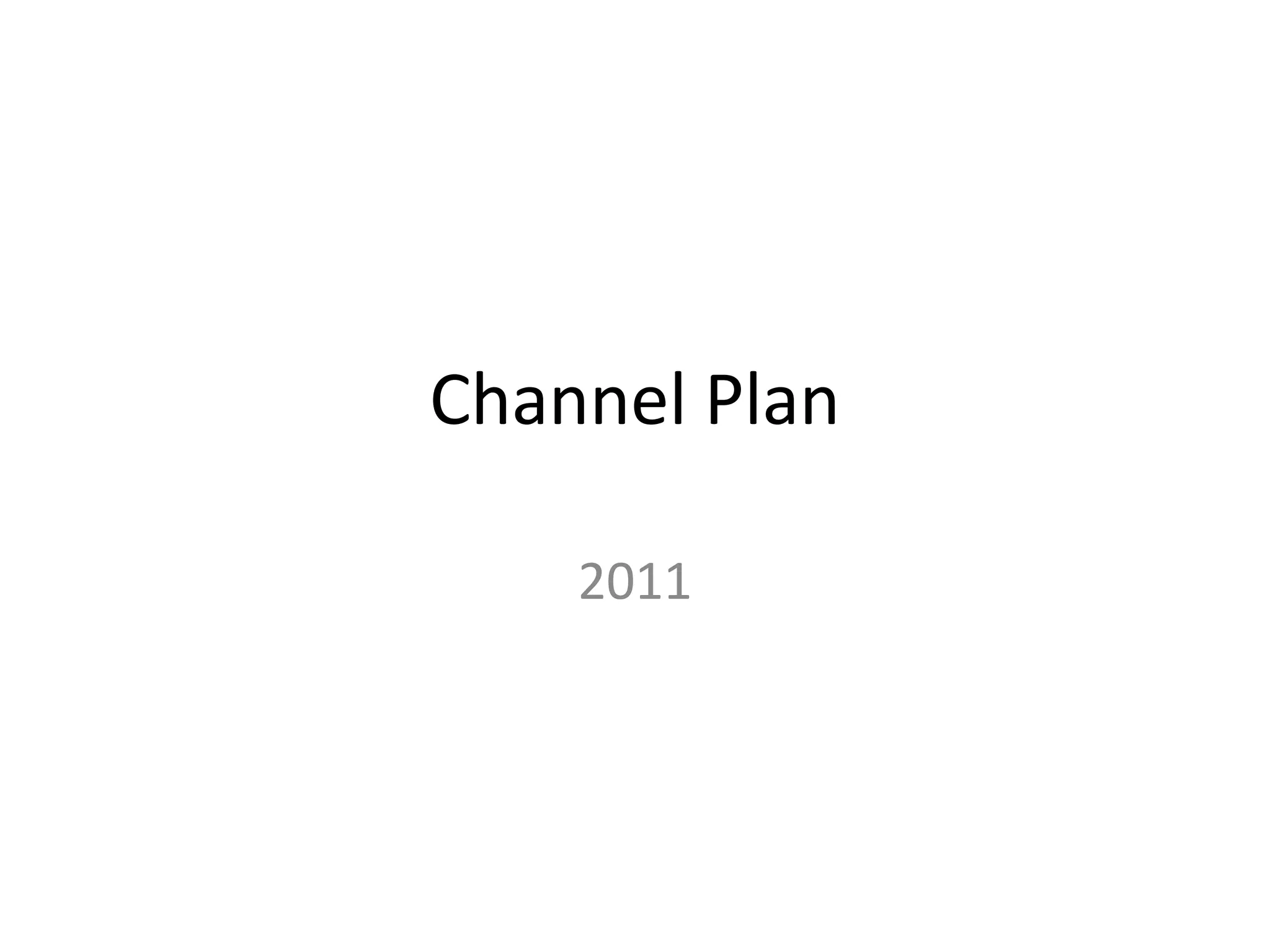 Channel plan template | PPT