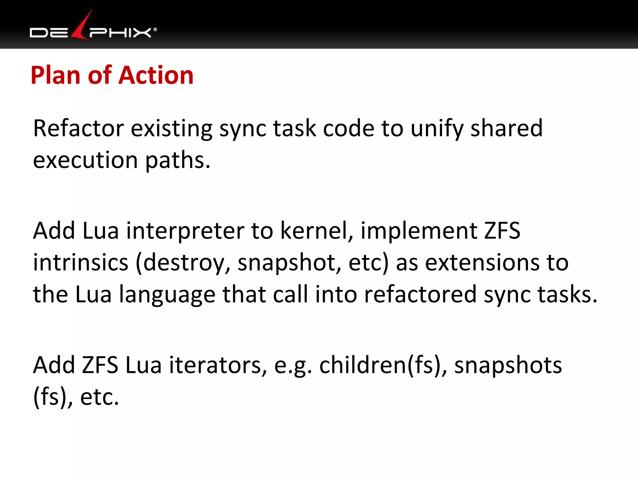 OpenZFS Channel programs | PDF