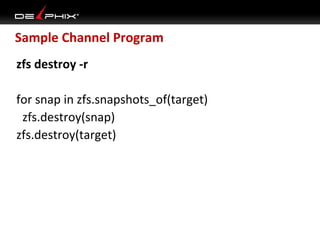 OpenZFS Channel programs | PDF