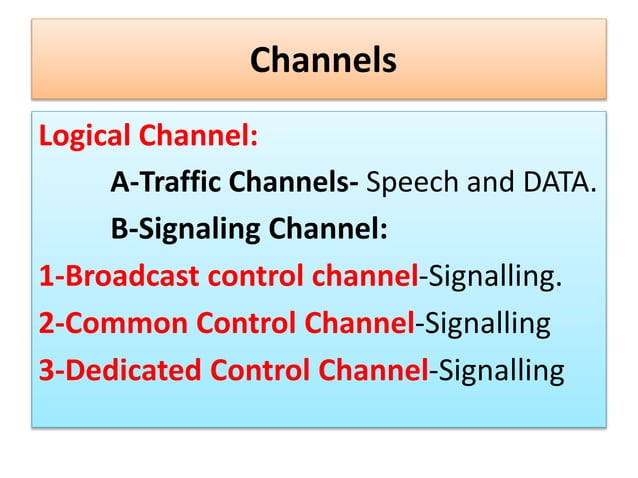 GSM Channels | PPTX