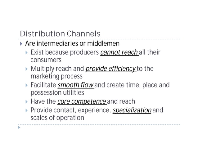 Channels and distribution | PPT