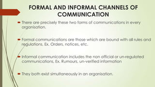Channels of communication | PPTX