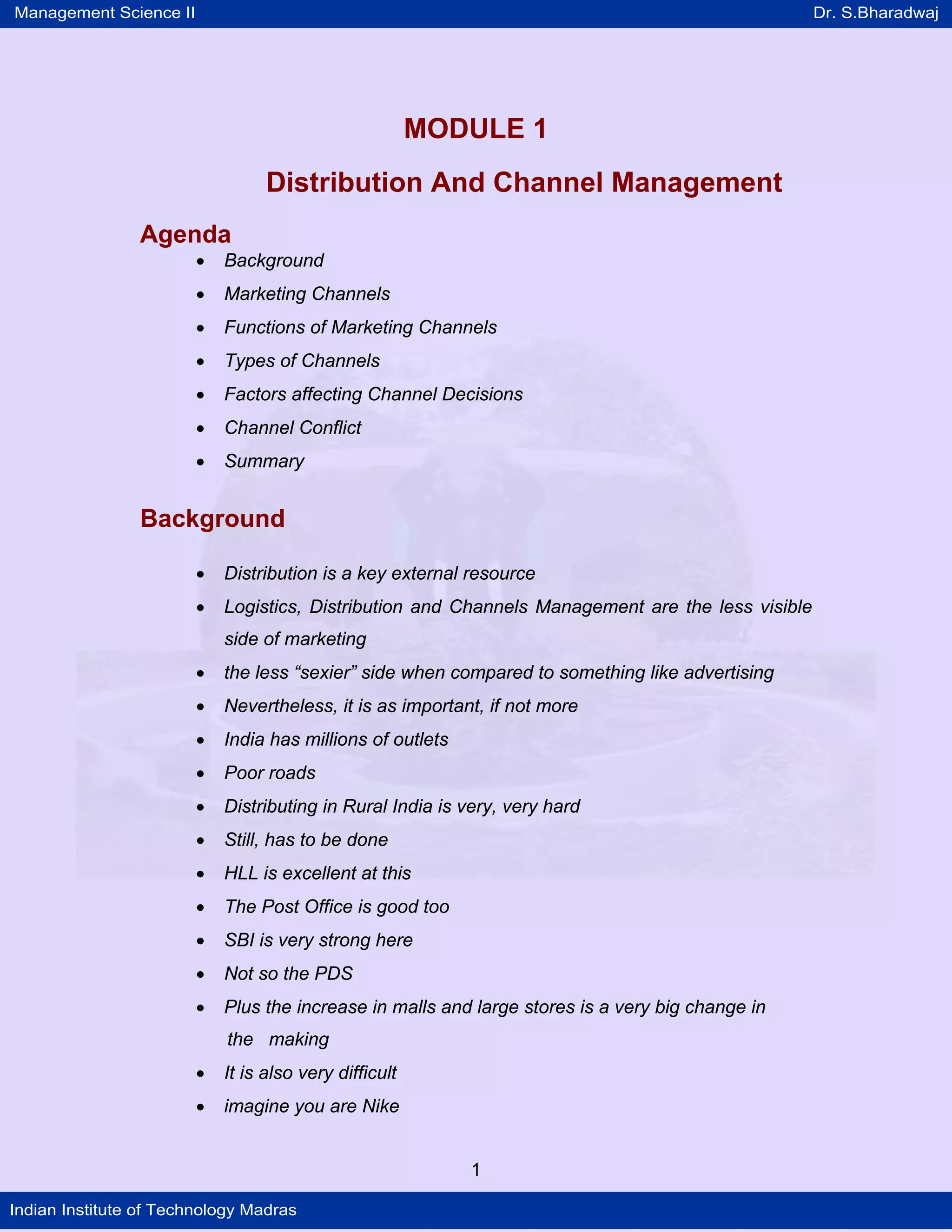 Channels of distribution | PDF