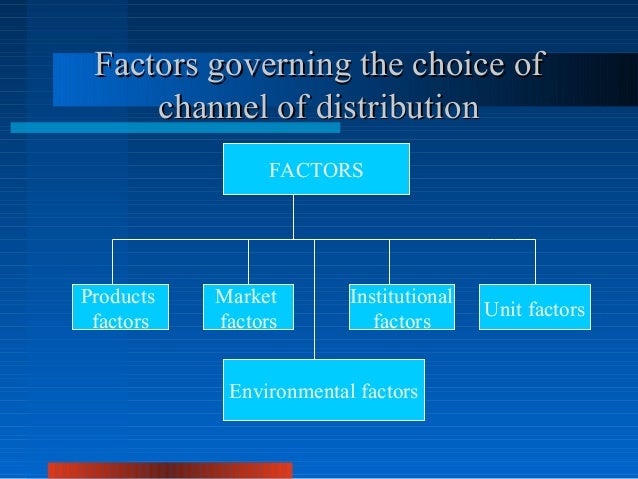 Channels of distribution