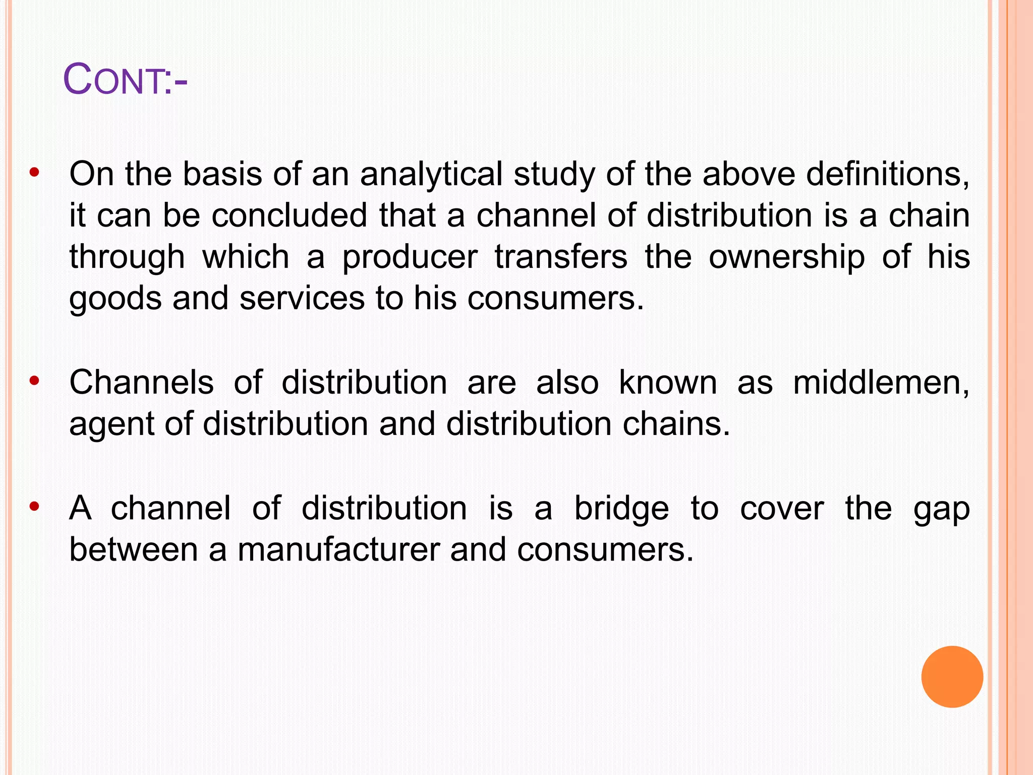 Channels of distribution | PPTX