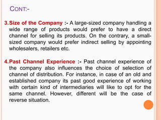 Channels of distribution | PPTX