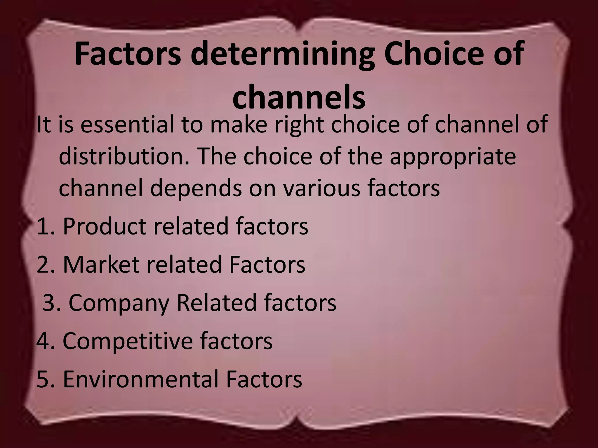 Channels of distribution | PPTX