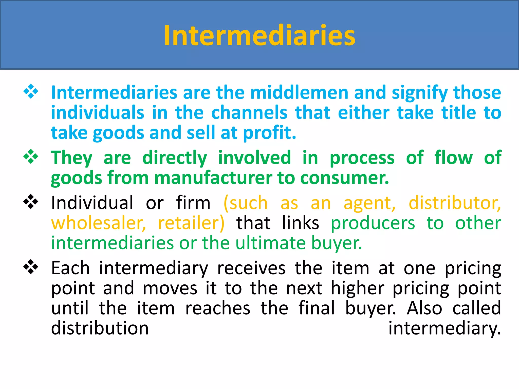 Channels of distribution | PPTX