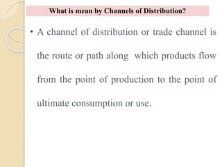 Channels of distribution ppt | PPTX