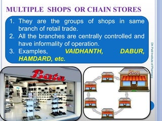 Channels of distribution 2: Retail Department Store, Chain store, Mail ...