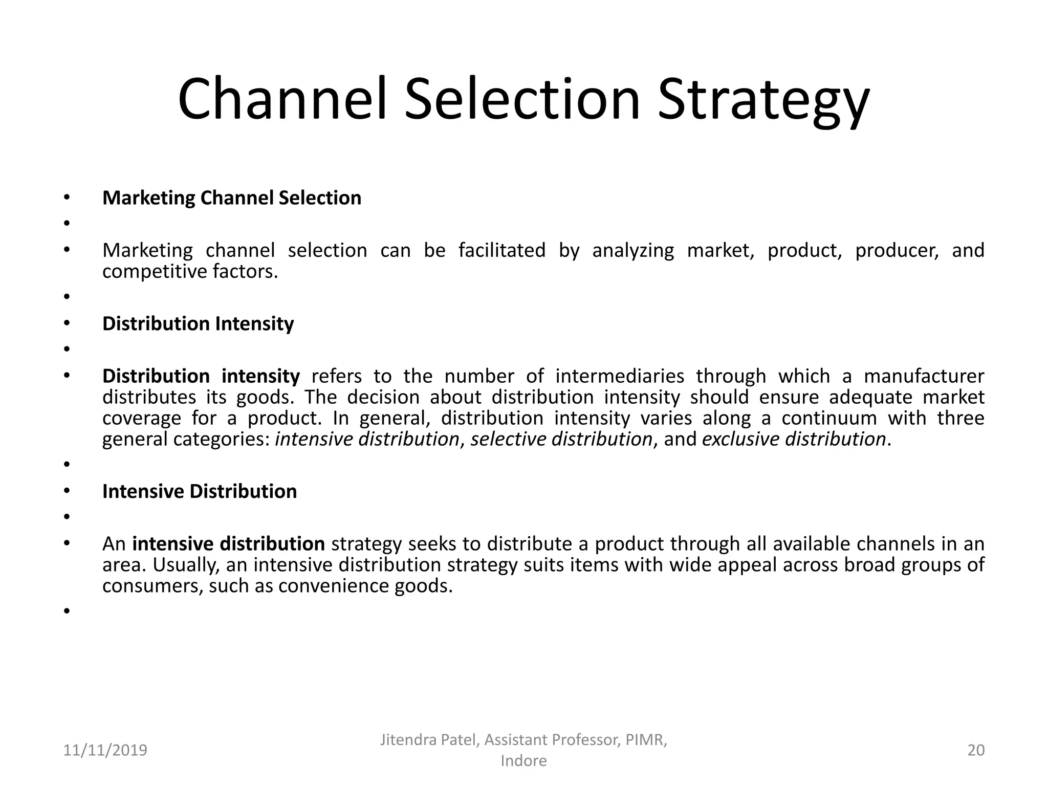 Channels of distribution in marketing | PPTX