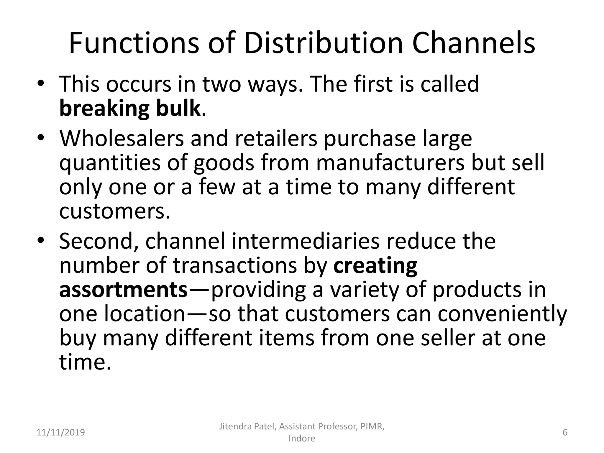 Channels of distribution in marketing | PPTX