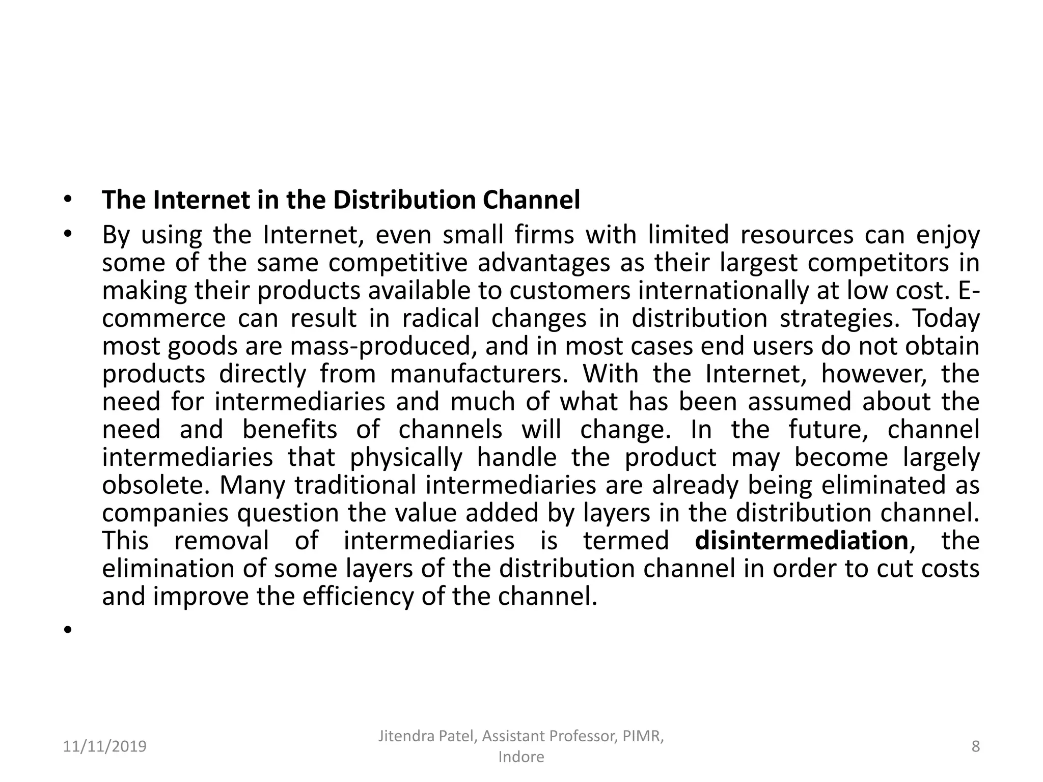 Channels of distribution in marketing | PPTX