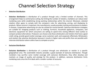 Channels of distribution in marketing | PPTX