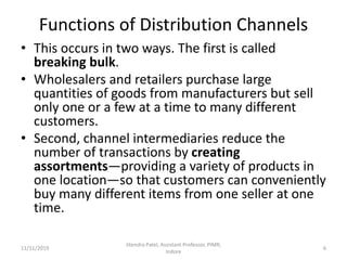 Channels of distribution in marketing | PPTX