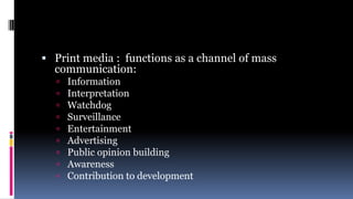 Channels of mass communication | PDF
