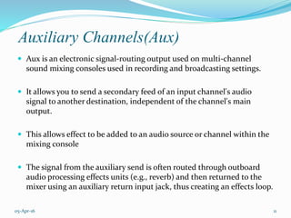 Channel strip in a Analog Mixer | PDF
