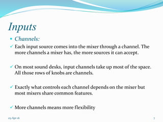 Channel strip in a Analog Mixer | PDF