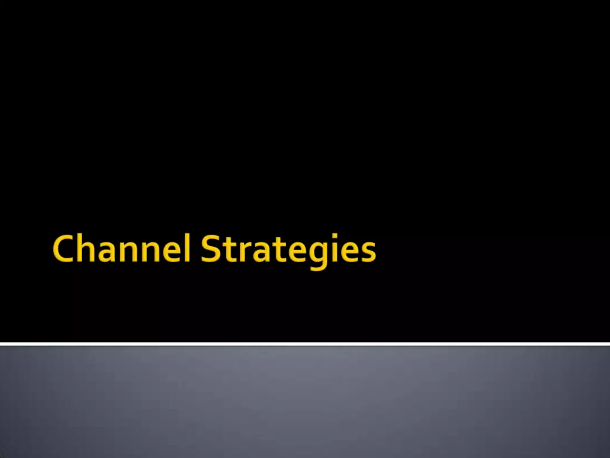 Channel structure | PPTX