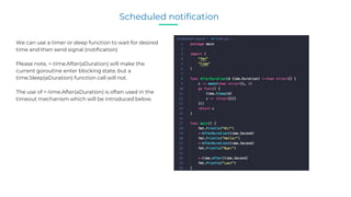 Golang Channels use cases | PPTX