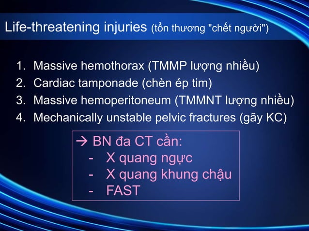 Chấn thương - vết thương ngực - 2019 - Đại học Y dược TPHCM | PPT