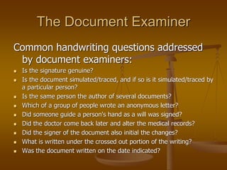 Chao. 16- Document Examination-Csi- 14s.ppt