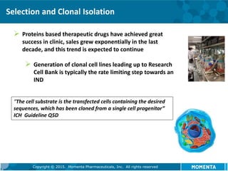 US Pharma presentation on clone screen strategy for monoclonality using ...