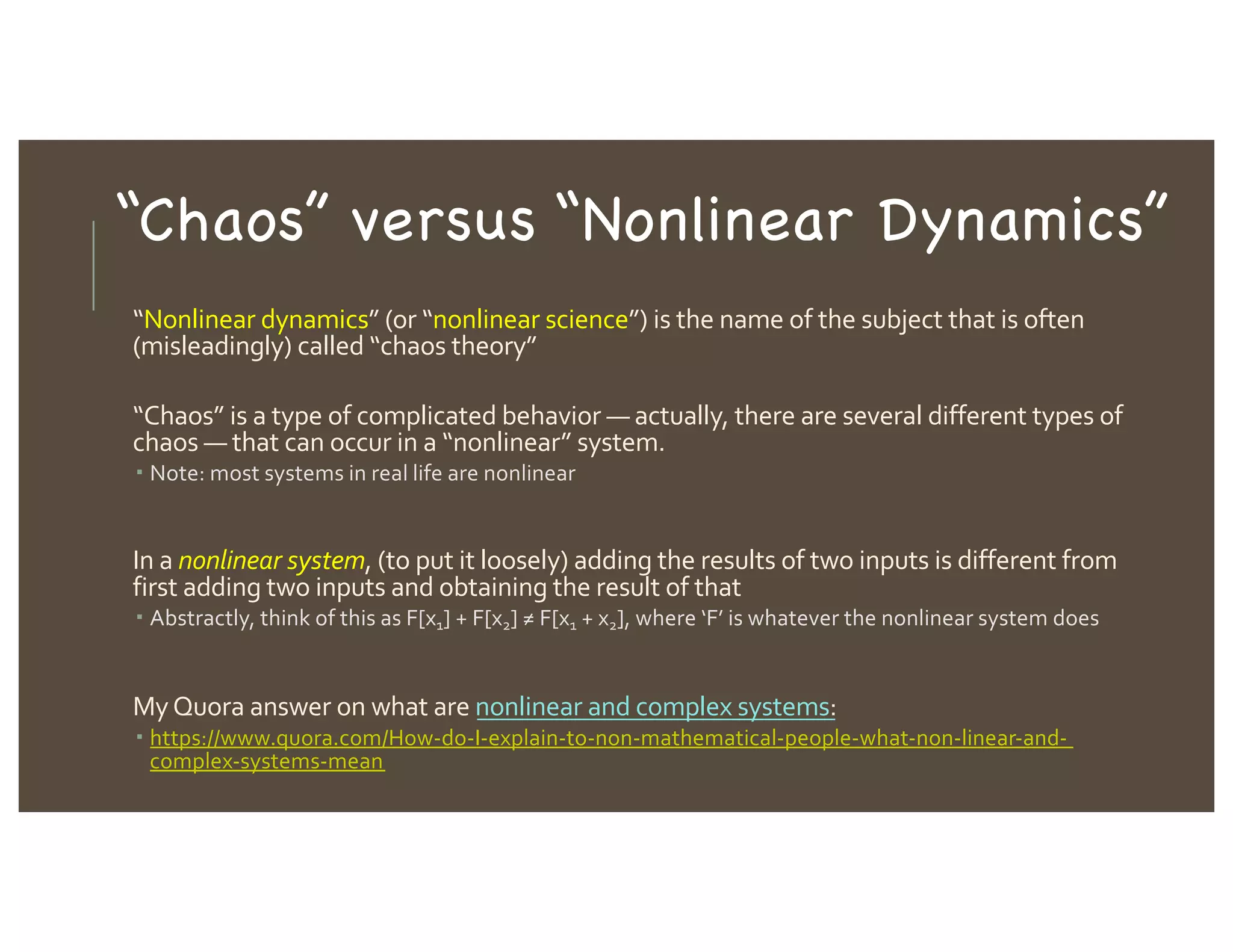 The Science of "Chaos" | PDF