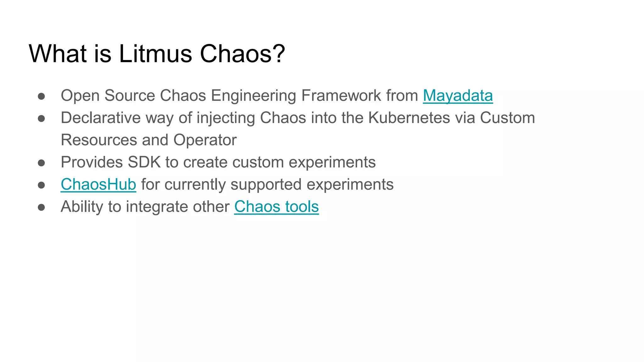 Chaos engineering with Litmus Chaos Framework | PPTX