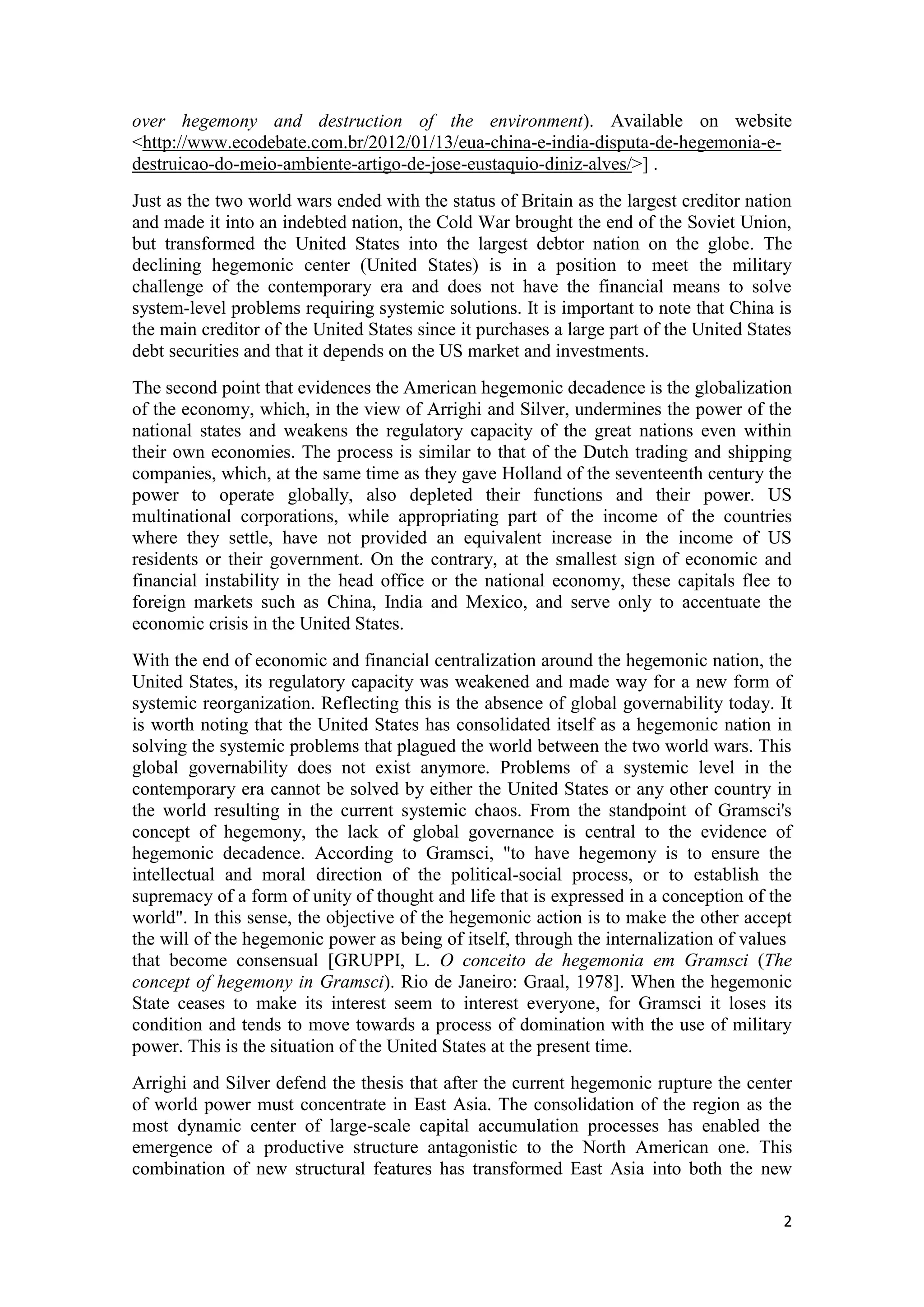 Chaos in contemporary international relations | PDF